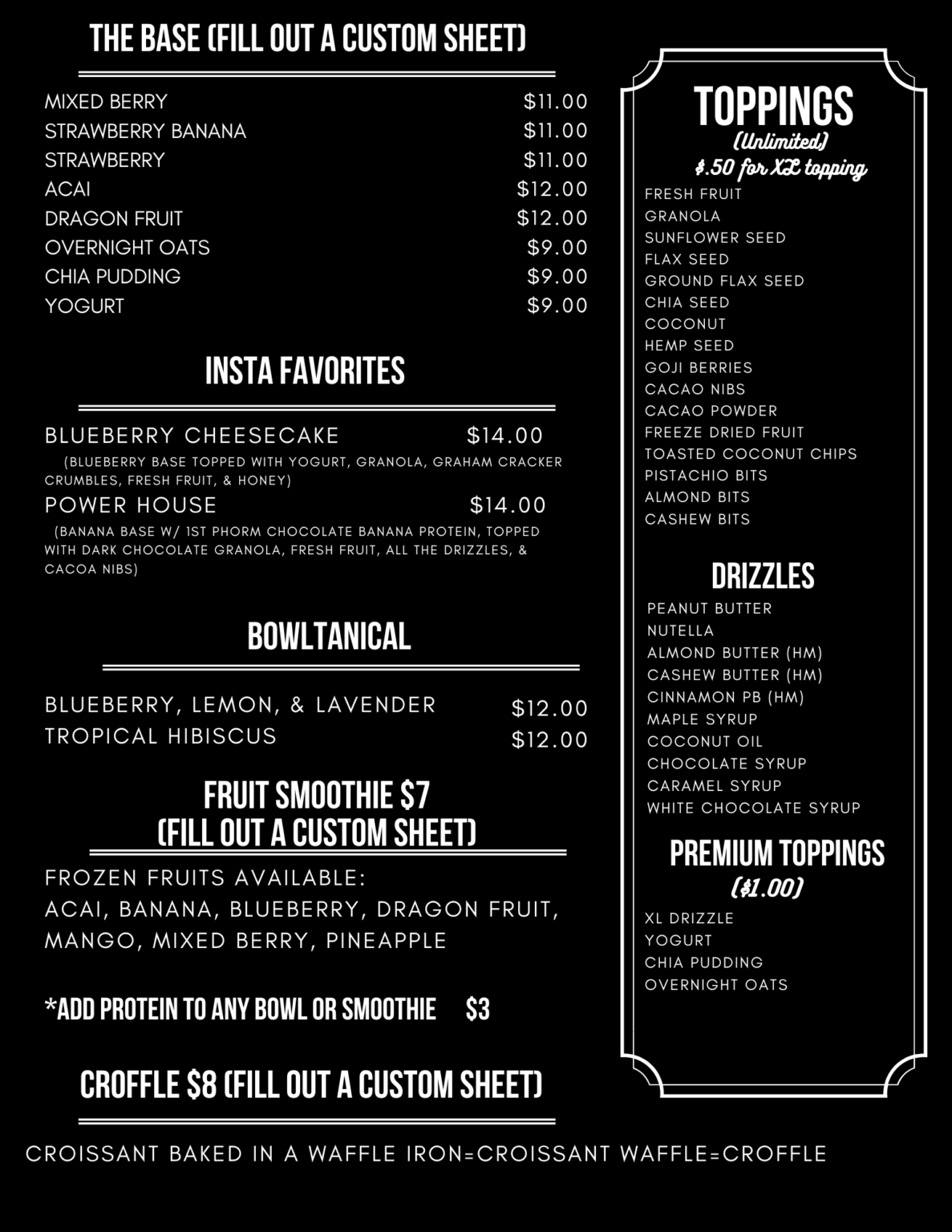 Menu – Brick and Iron Cafe